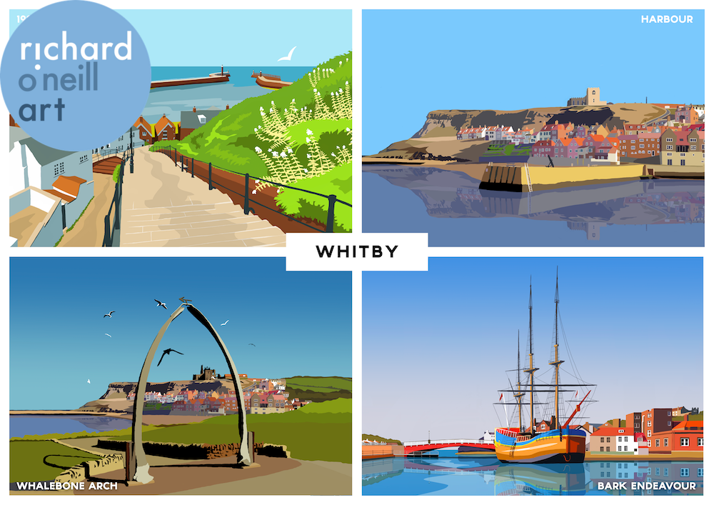 Whitby (Montage) Art Print – Richard O'Neill Art Shop Whitby (Montage) Art Print – Richard O'Neill Art Shop