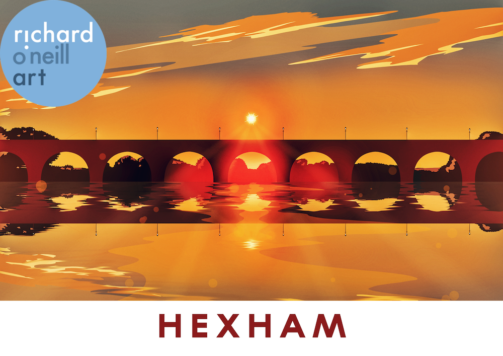 Hexham (Sunset) Art Print – Richard O'Neill Art Shop