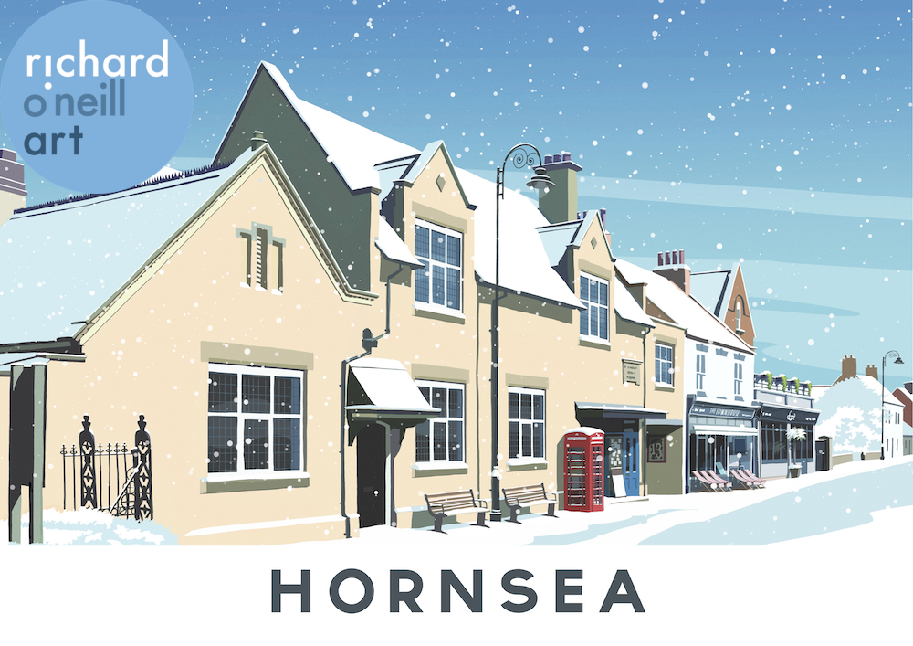 Hornsea (Newbegin) (Snow) Art Print – Richard O'Neill Art Shop