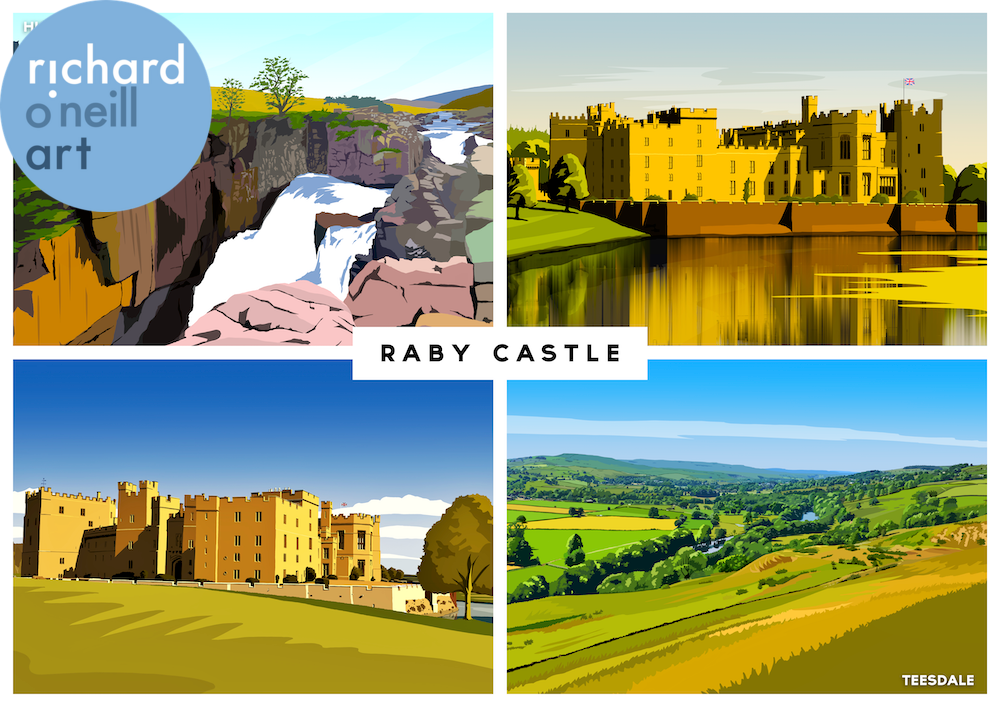 Raby Castle (Montage) Art Print – Richard O'Neill Art Shop