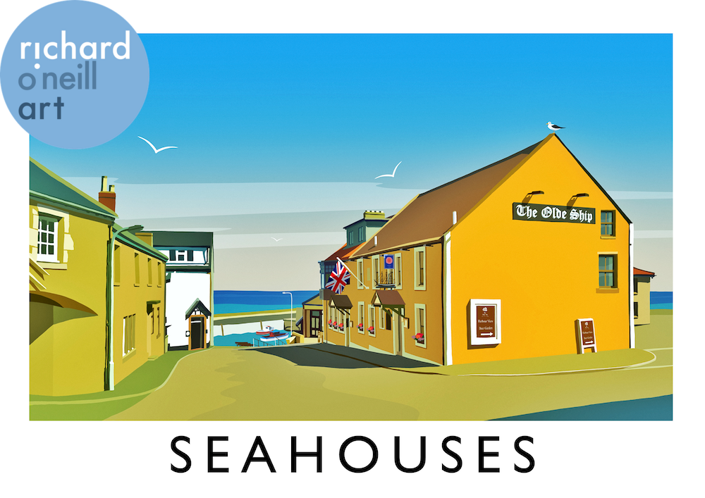 Seahouses (The Olde Ship) Art Print – Richard O'Neill Art Shop