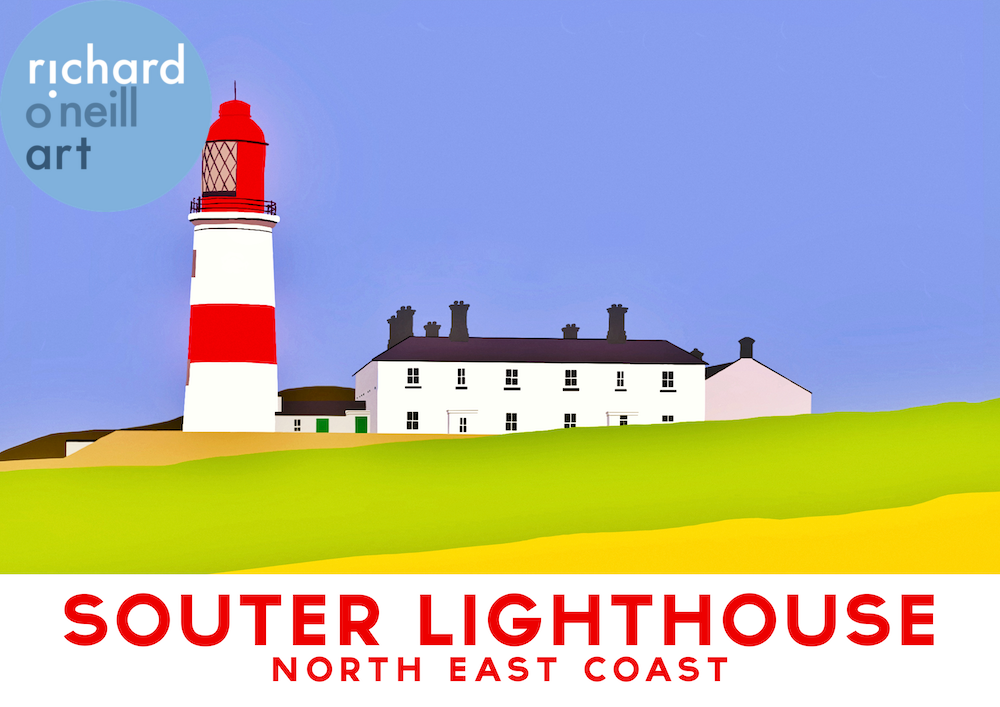 Souter Lighthouse (Remastered) Art Print – Richard O'Neill Art Shop