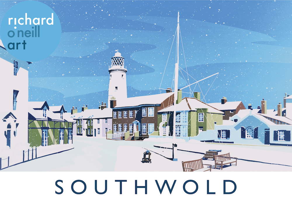 Southwold (Snow) Art Print – Richard O'Neill Art Shop