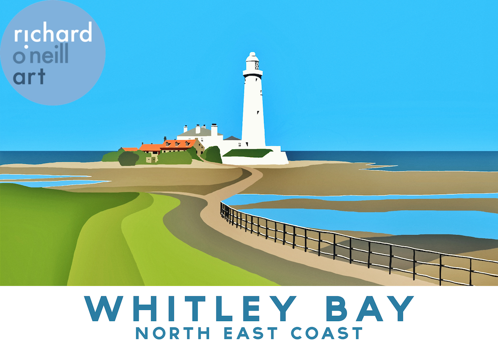 Whitley Bay (Remastered) Art Print – Richard O'Neill Art Shop