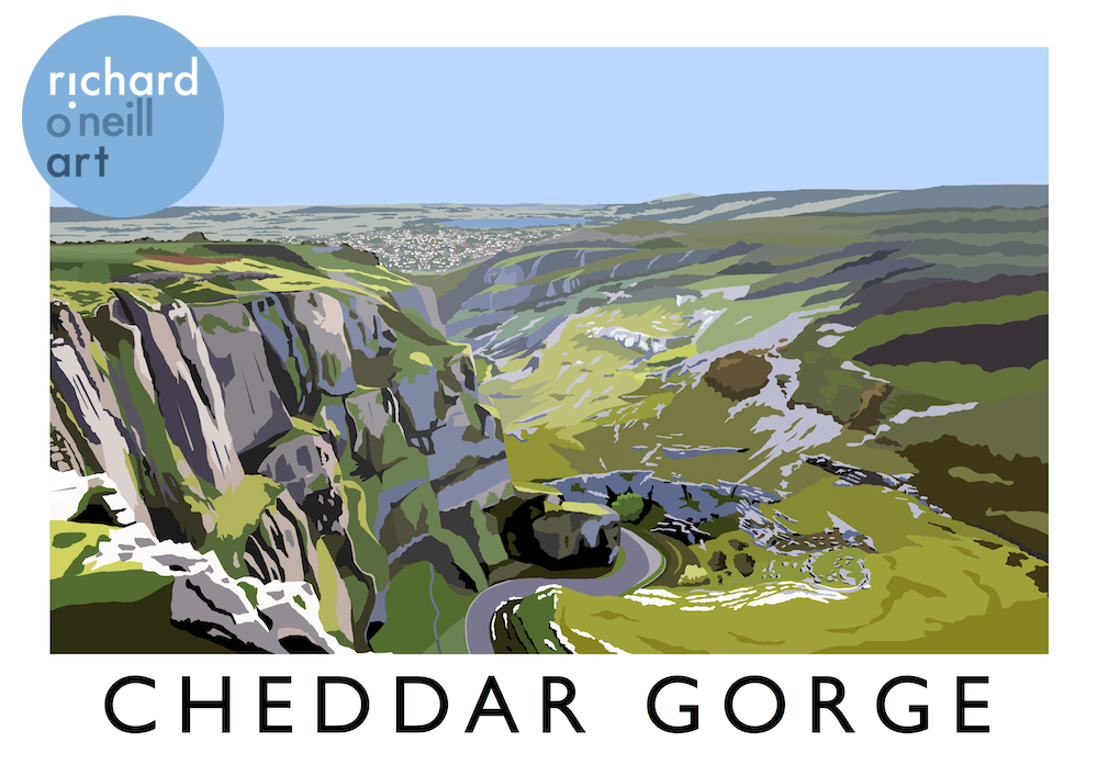 Cheddar Gorge Art Print – Richard O'Neill Art Shop