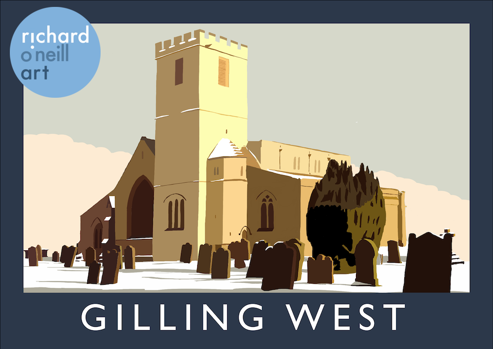 Gilling West Art Print (Snow) – Richard O'Neill Art Shop