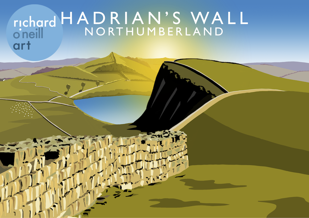 Hadrian's Wall Art Print – Richard O'Neill Art Shop