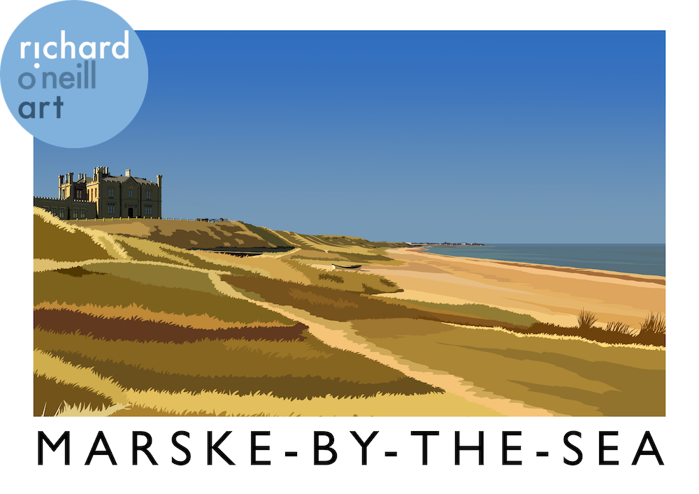 Marske-by-the-Sea (View North) Art Print – Richard O'Neill Art Shop