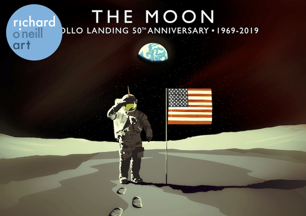 Moon Landing Art Print – Richard O'Neill Art Shop