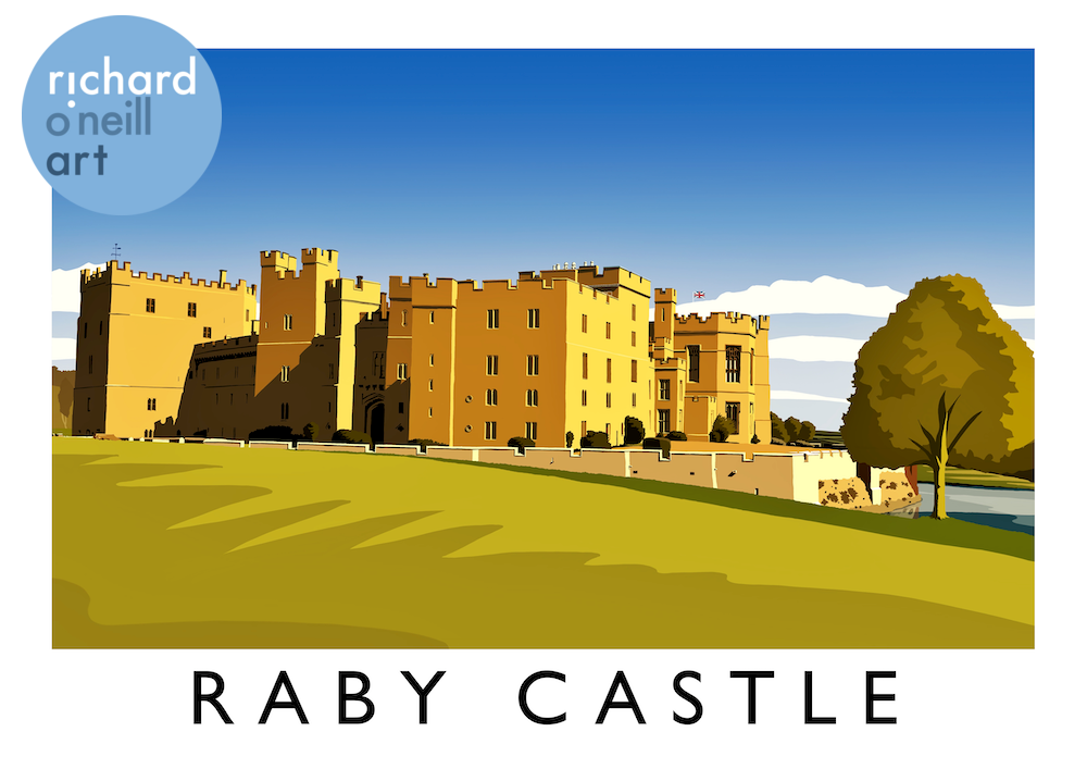 Raby Castle (2021) Art Print – Richard O'Neill Art Shop