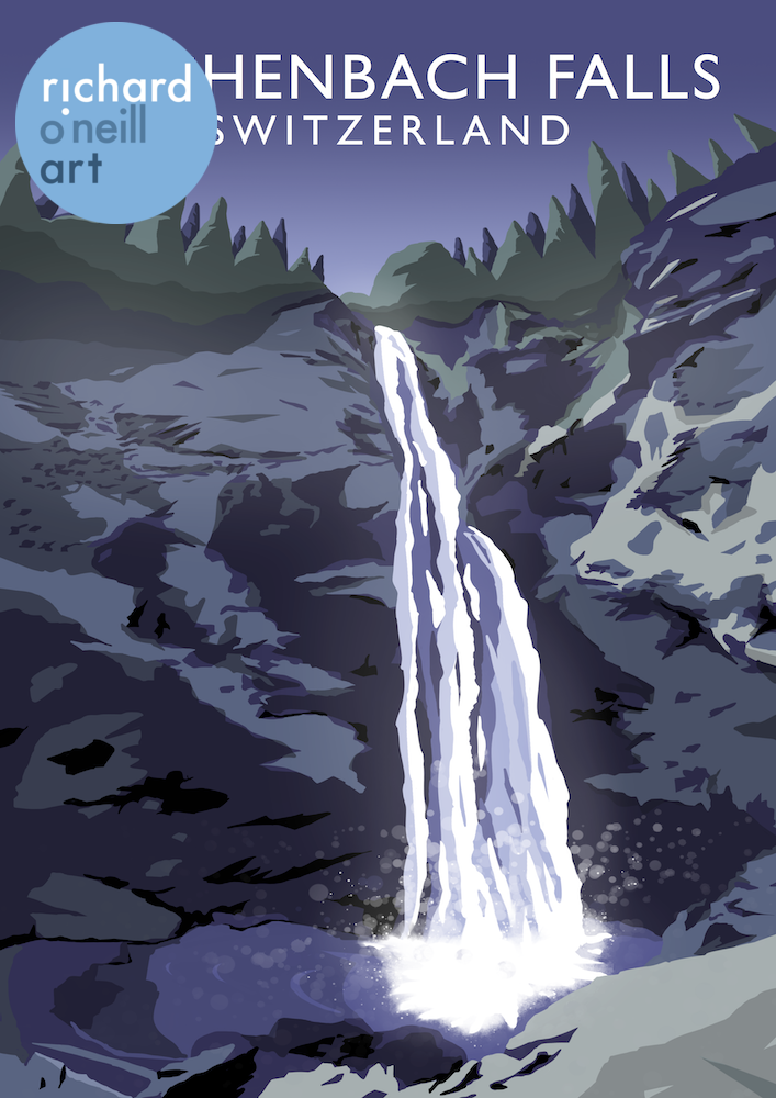 Reichenbach Falls Art Print – Richard O'Neill Art Shop