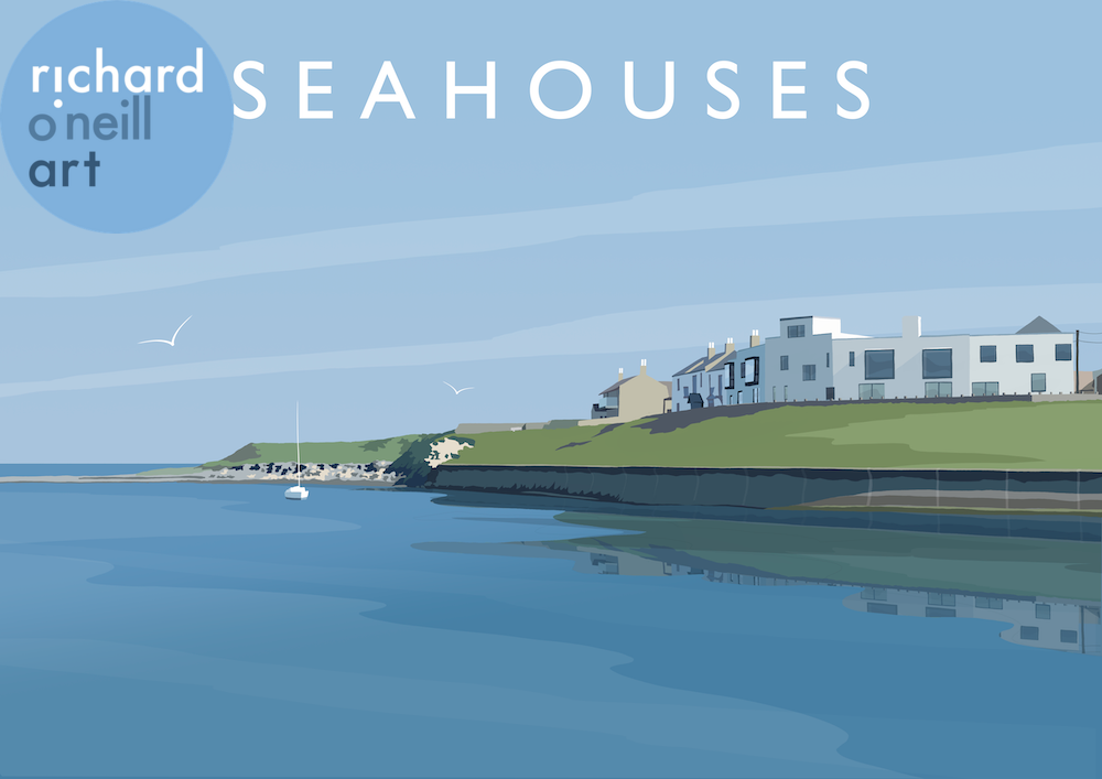Seahouses (view South) Art Print – Richard O'Neill Art Shop