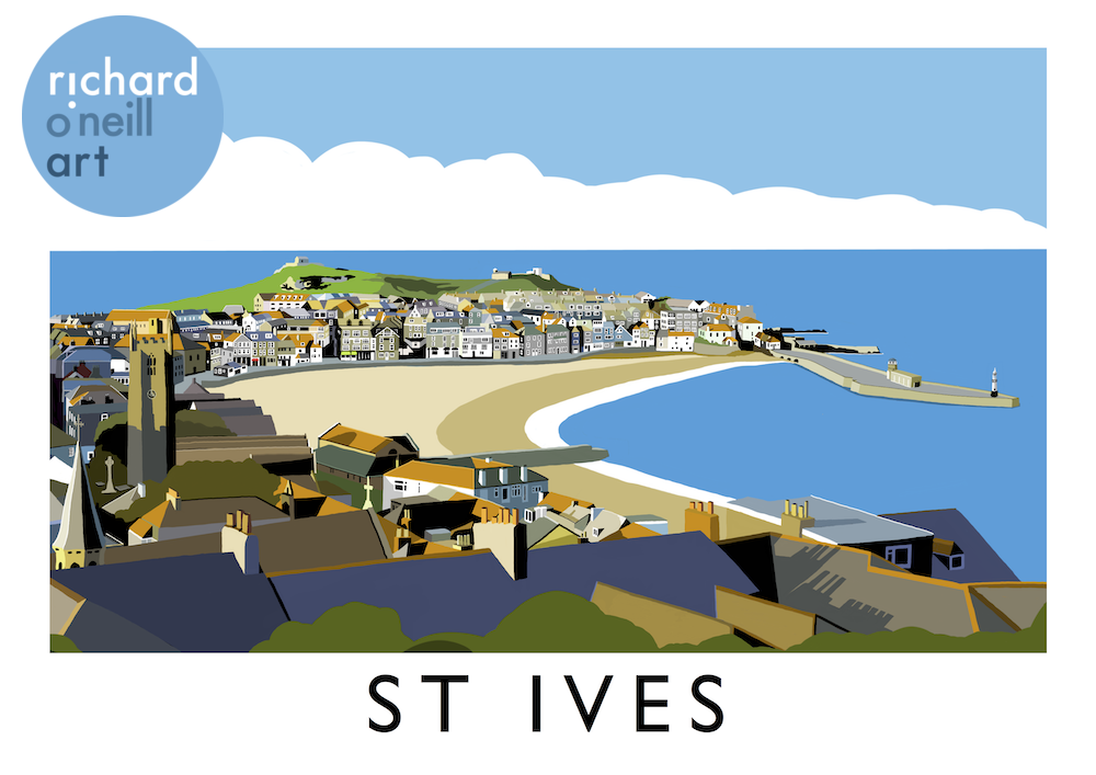 St Ives, Cornwall Art Print – Richard O'Neill Art Shop
