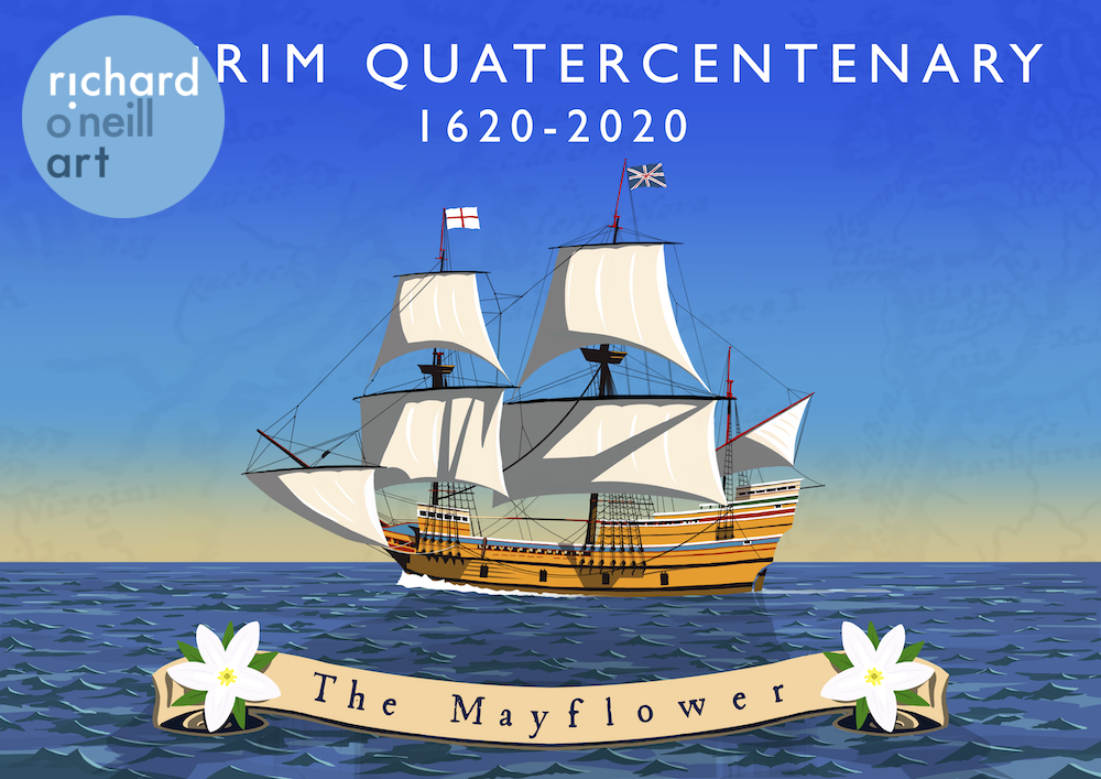 The Mayflower Art Print – Richard O'Neill Art Shop
