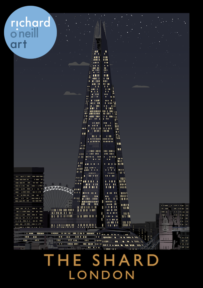 The Shard Art Print (Night) – Richard O'Neill Art Shop