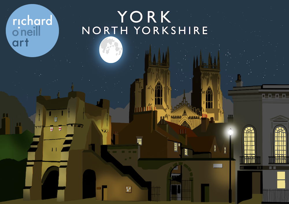 York Art Print (Night) – Richard O'Neill Art Shop